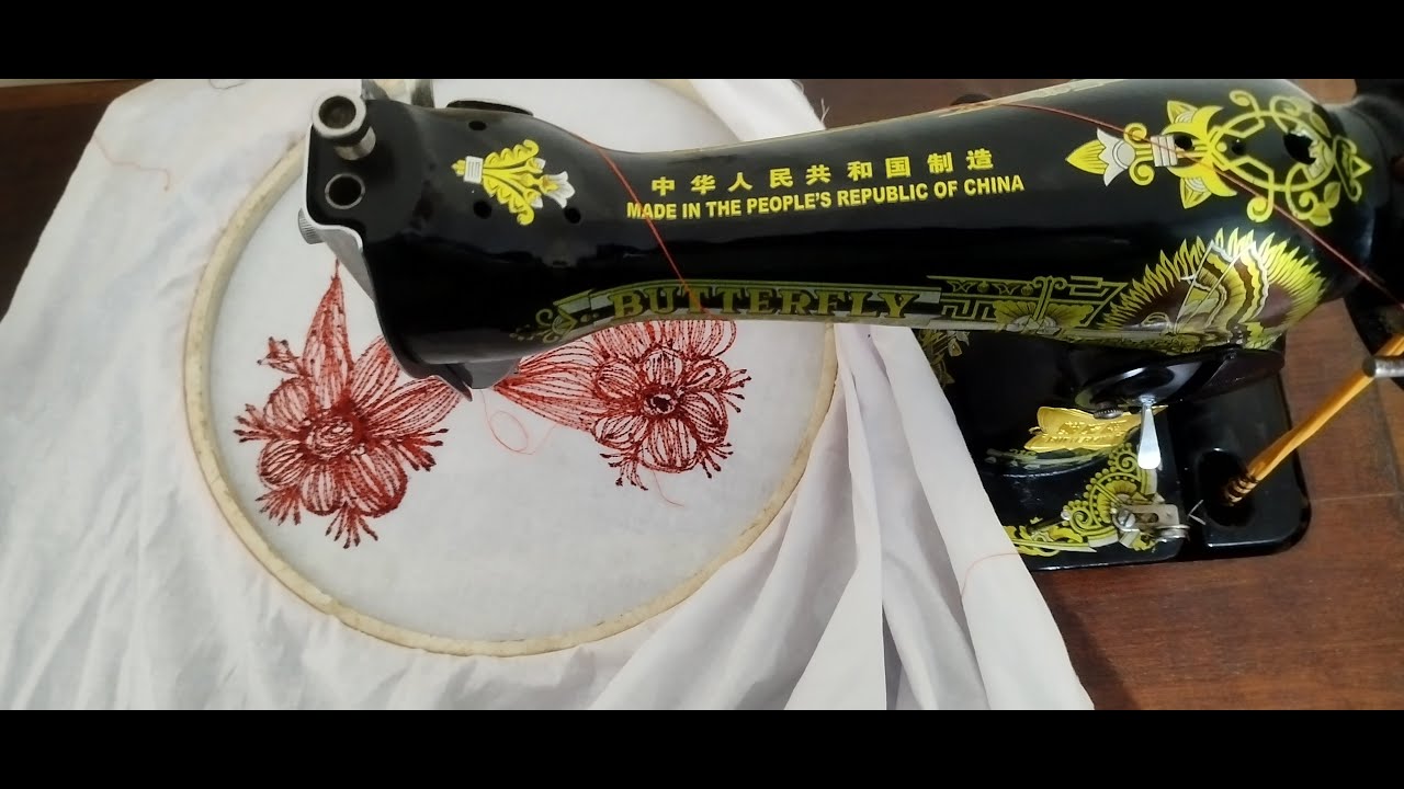 jinsi ya kuweka cherahani ya batafly iweze kufuma/kudarizi mashuka ...