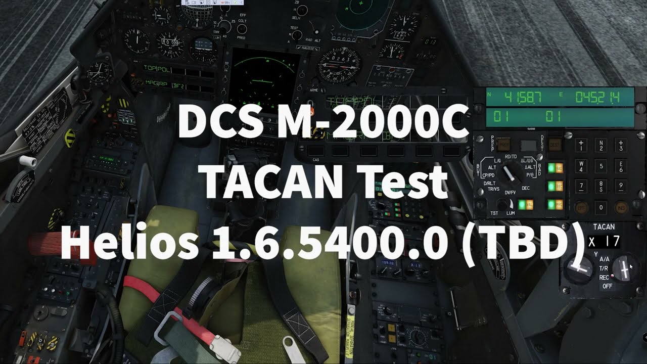 DCS M-2000C TACAN test in a development version of Helios - YouTube