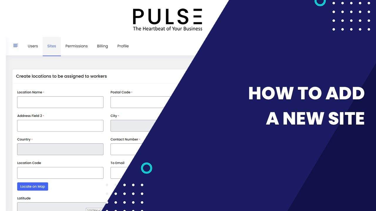 How to Add a New Site? - Pulse Inspections App - YouTube