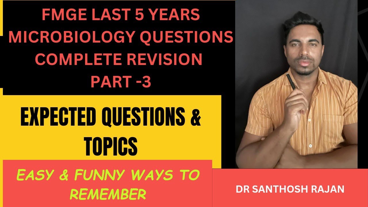 FMGE Microbiology last 5 years question revision PART 3 | FMGE 2023 ...