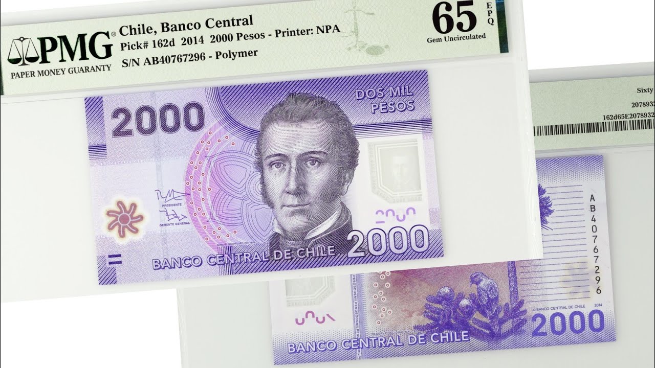 Chile 2000 Pesos Polymer Banknote 2014 | PMG Banknote - YouTube