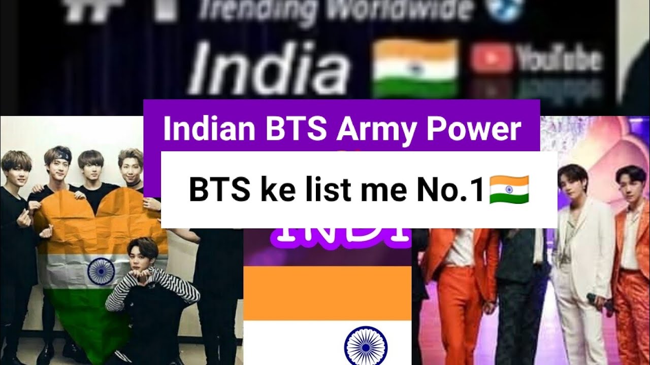 BTS Coming India 🇮🇳 Indian BTS Army power 🥰 BTS ki List me No.1🇮🇳 True ...