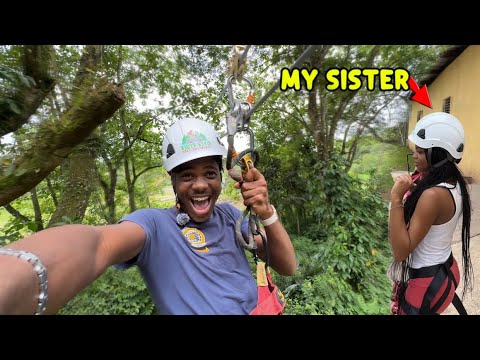 I Surprised My Sister And Took Her To An Adventure Park 100Ft Zipline ...