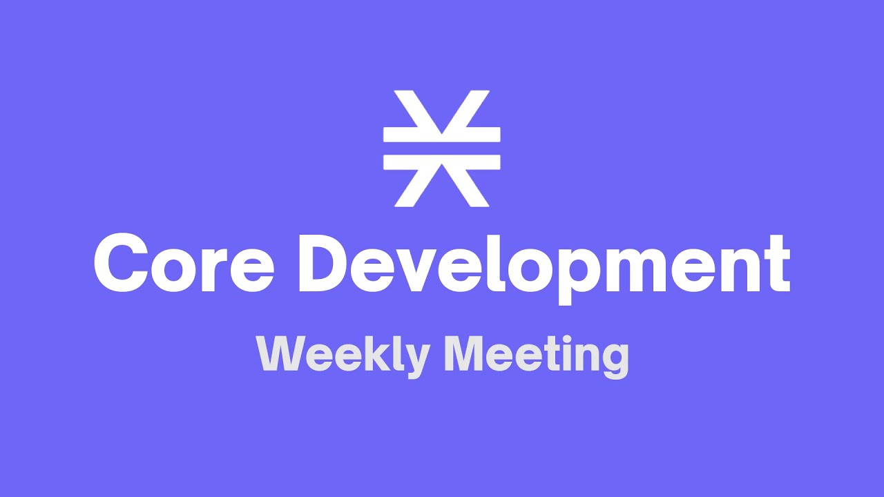 Core Development Call - April 4 - YouTube