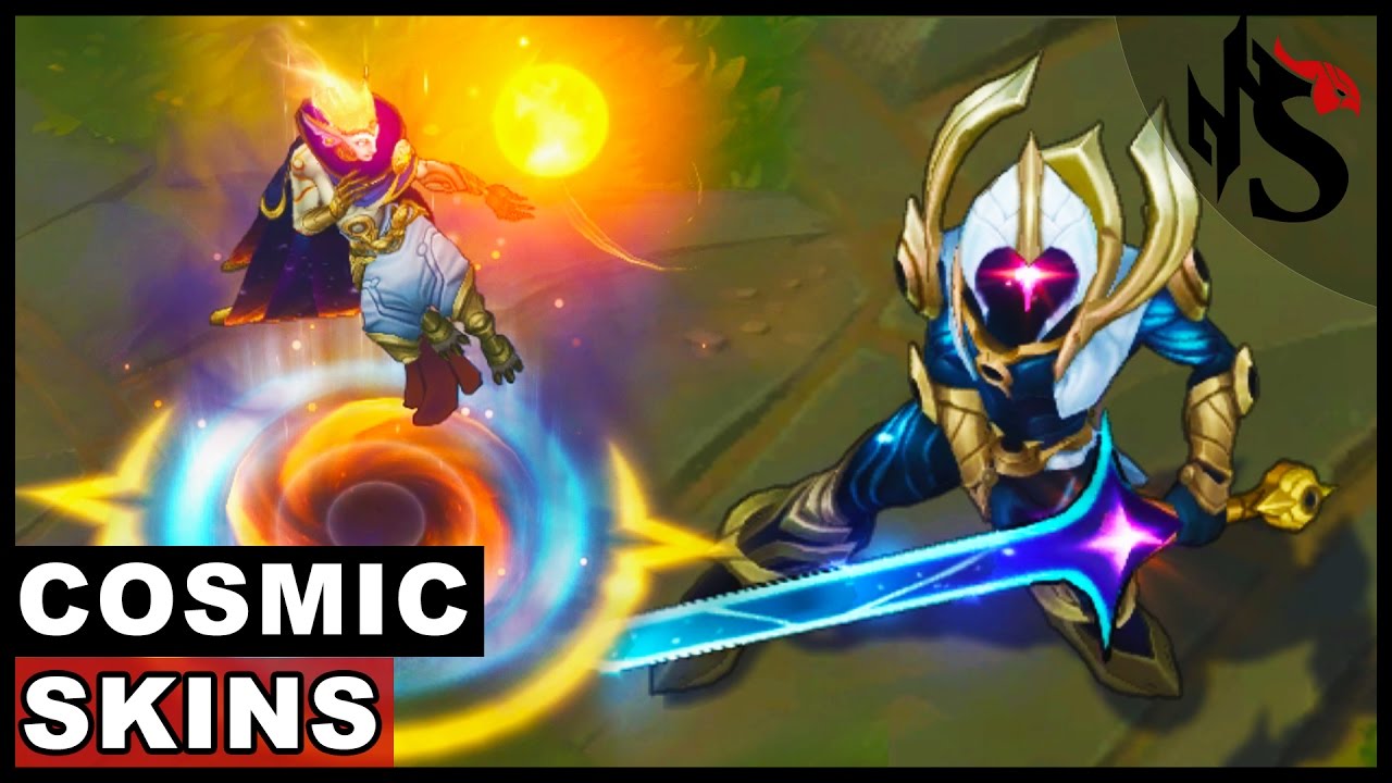 All New Cosmic Skins Master Yi Rakan Xayah + Conqueror Karma New Skins ...