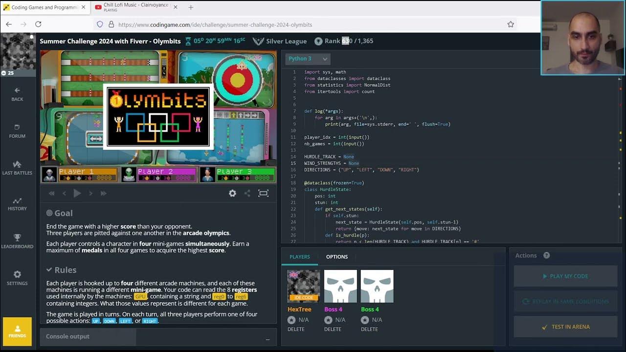 CodinGame Summer Challenge 2024 (Python) - part 5 - YouTube