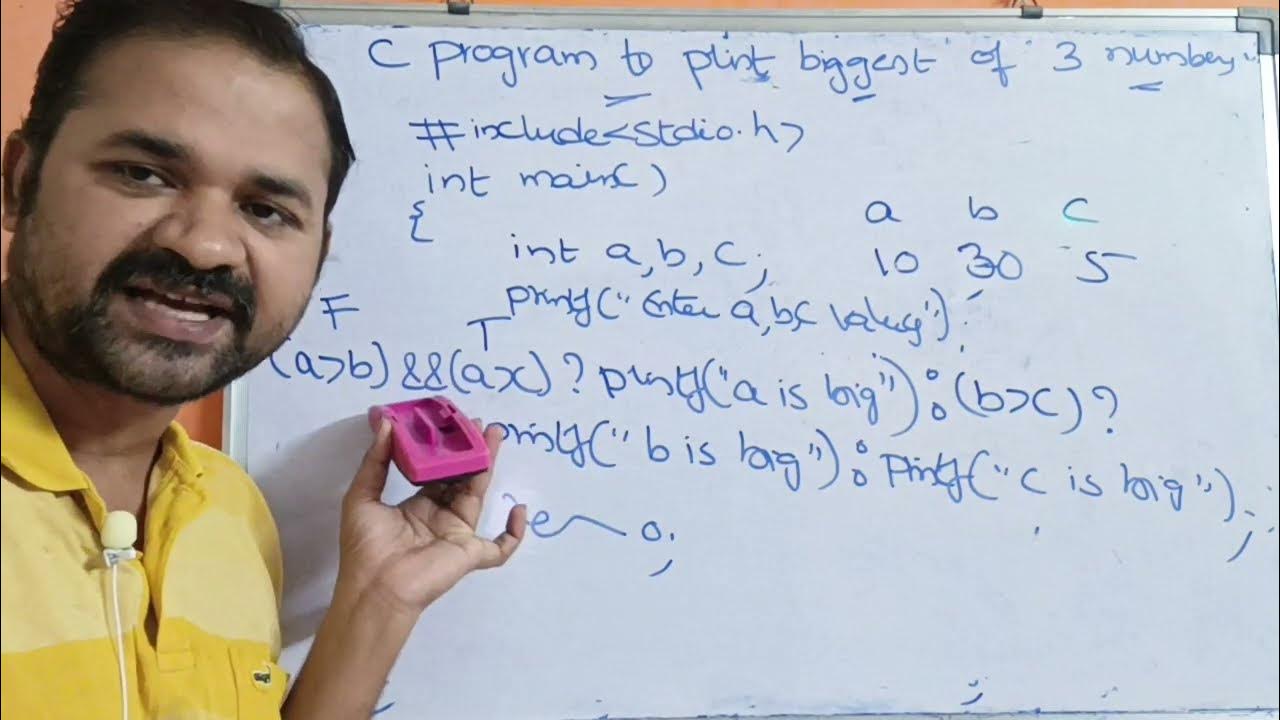 C Program to print Biggest(maximum) of 3 Numbers program in C | C Programming in Telugu C ...