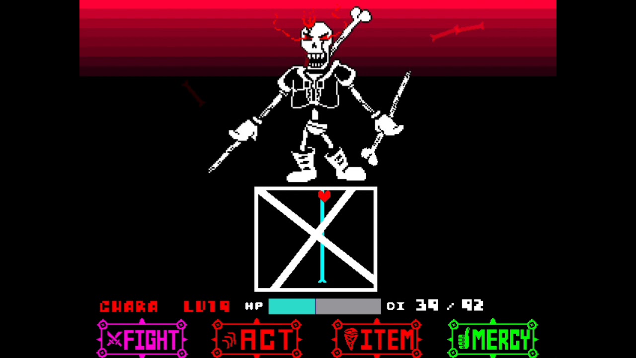 Undertale Disbelief Papyrus Master Mode demo final part - YouTube