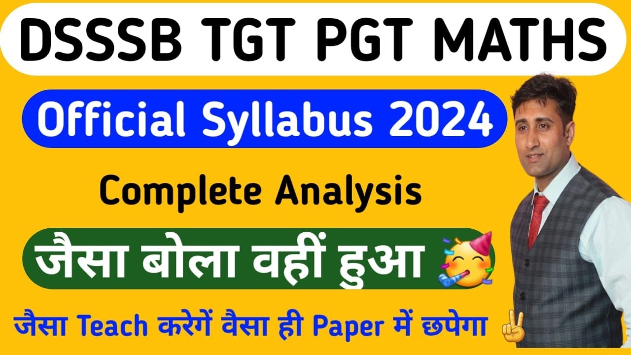 Dsssb Tgt Maths Syllabus & Exam Date || LAVI SIR || New Commitment for ...