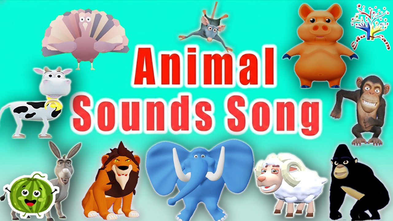 Safari Animal Sounds Song | Nursery Rhyme for Kids - Learn Animal Names ...