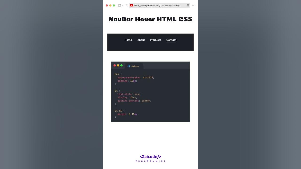 Navbar Hover Html Css Coding Code Darkmode Programming Frontend