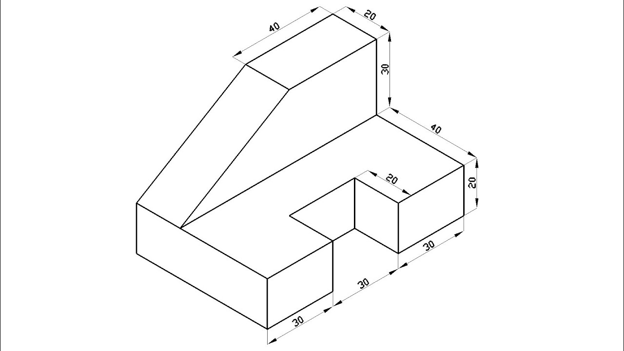 Engineering Drawing Isometric And Projection 30 - YouTube