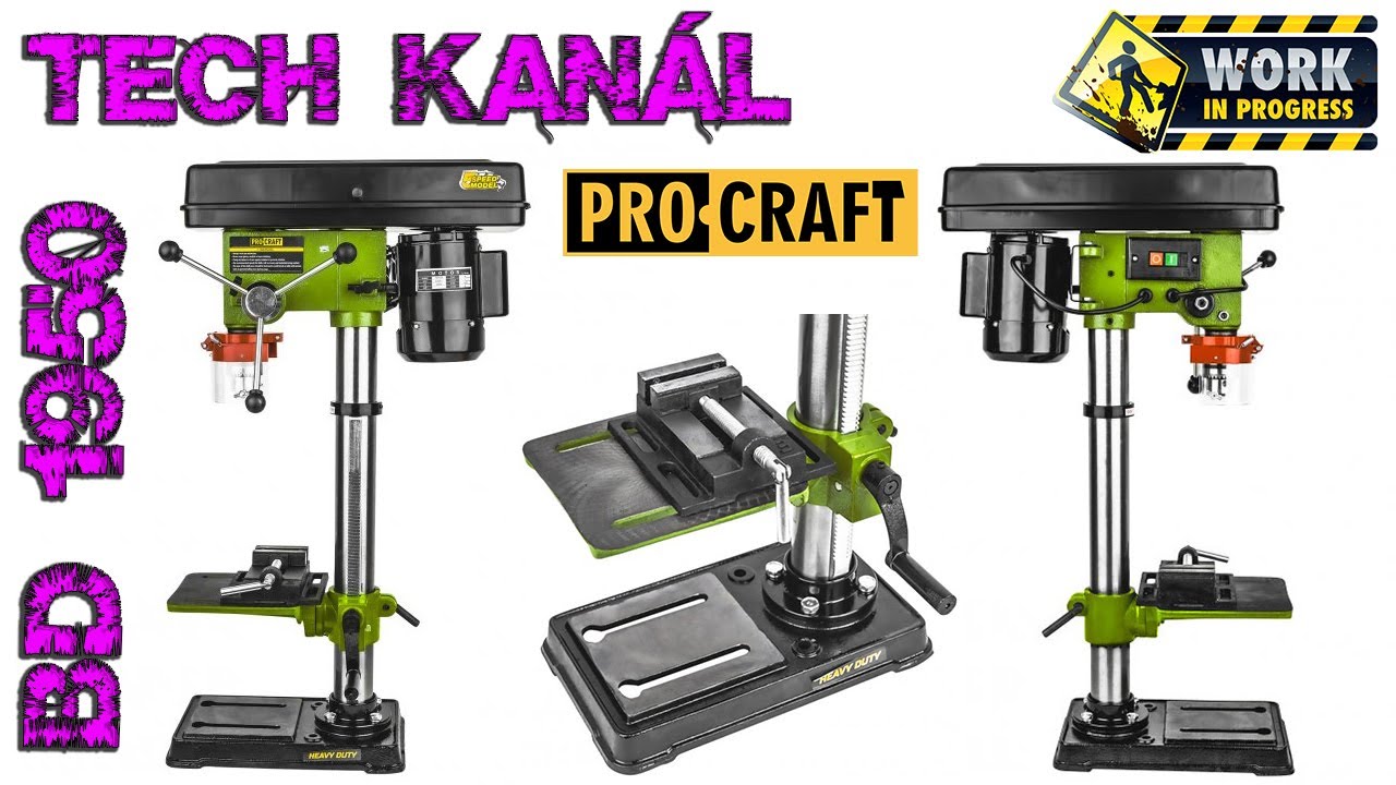 💥 Sloupová vrtačka 4. 🔌 Procraft BD 1950 - YouTube