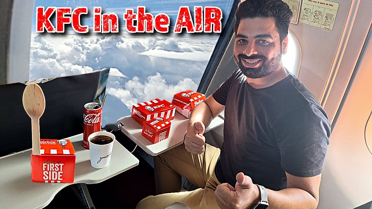 Tried KFC at 40,000 ft | Delhi to Goa | Air India Express review - YouTube