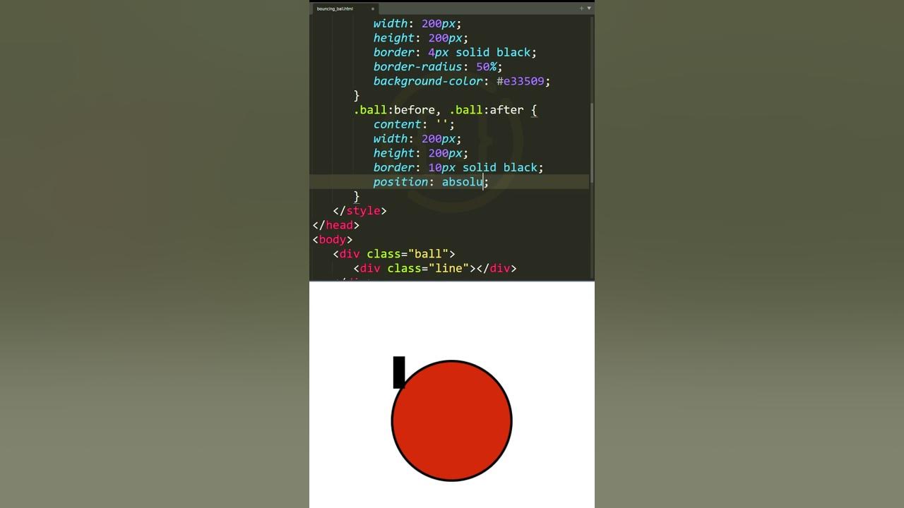 Part 1 How To Make Bouncing Ball In Css Coding Youtube