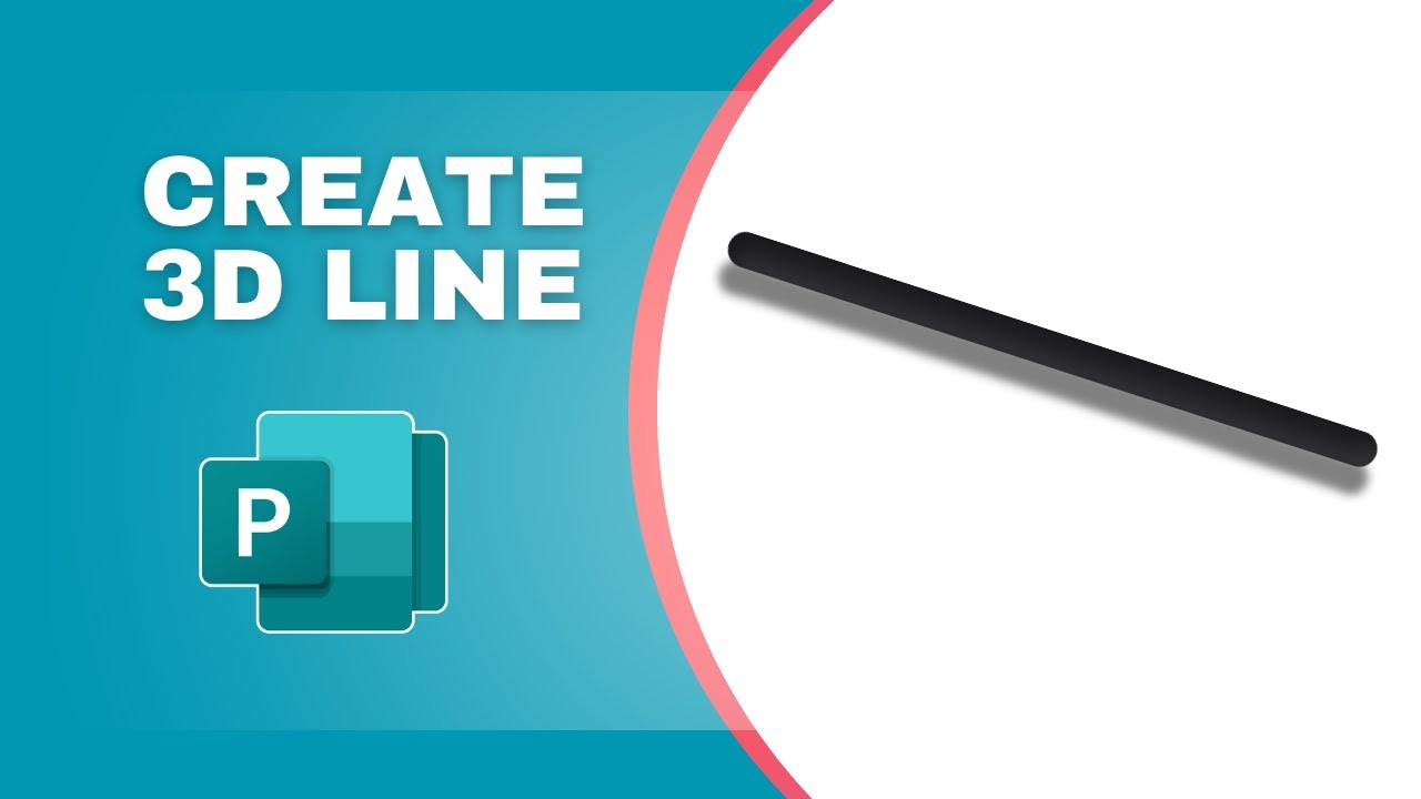 How to Create a 3D Line in a Publisher Document - YouTube
