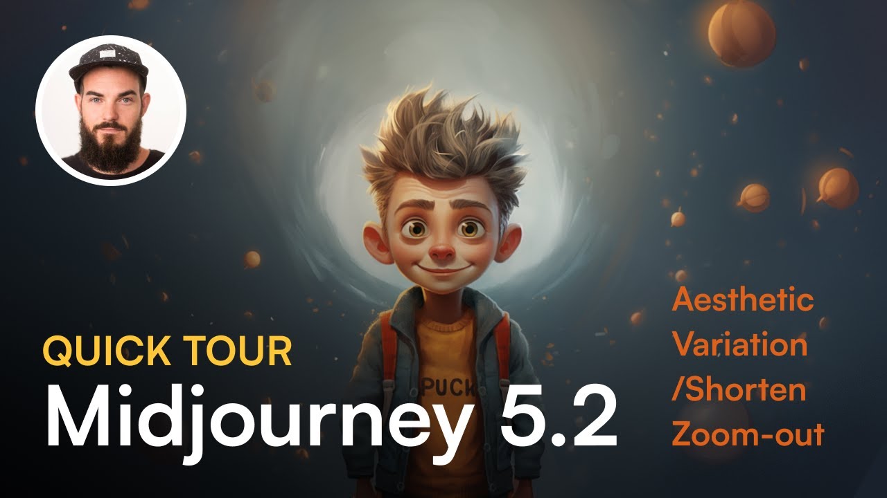 Midjourney 5.2 - Quick Tour, Zoom-out, /Shorten - YouTube