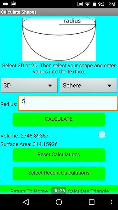 Shape Calculator App Description - YouTube