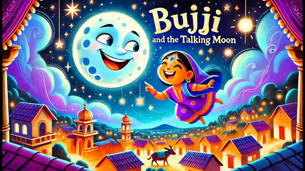 "Bujji and the Talking Moon 🌙 | A Magical Story for Curious Kids ...
