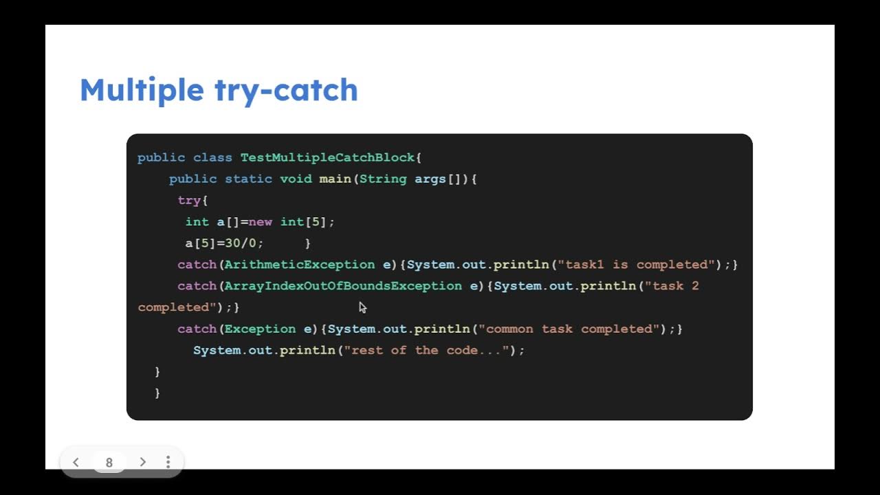 Java Exceptions -2: Try catch finally--multiple try catch - YouTube