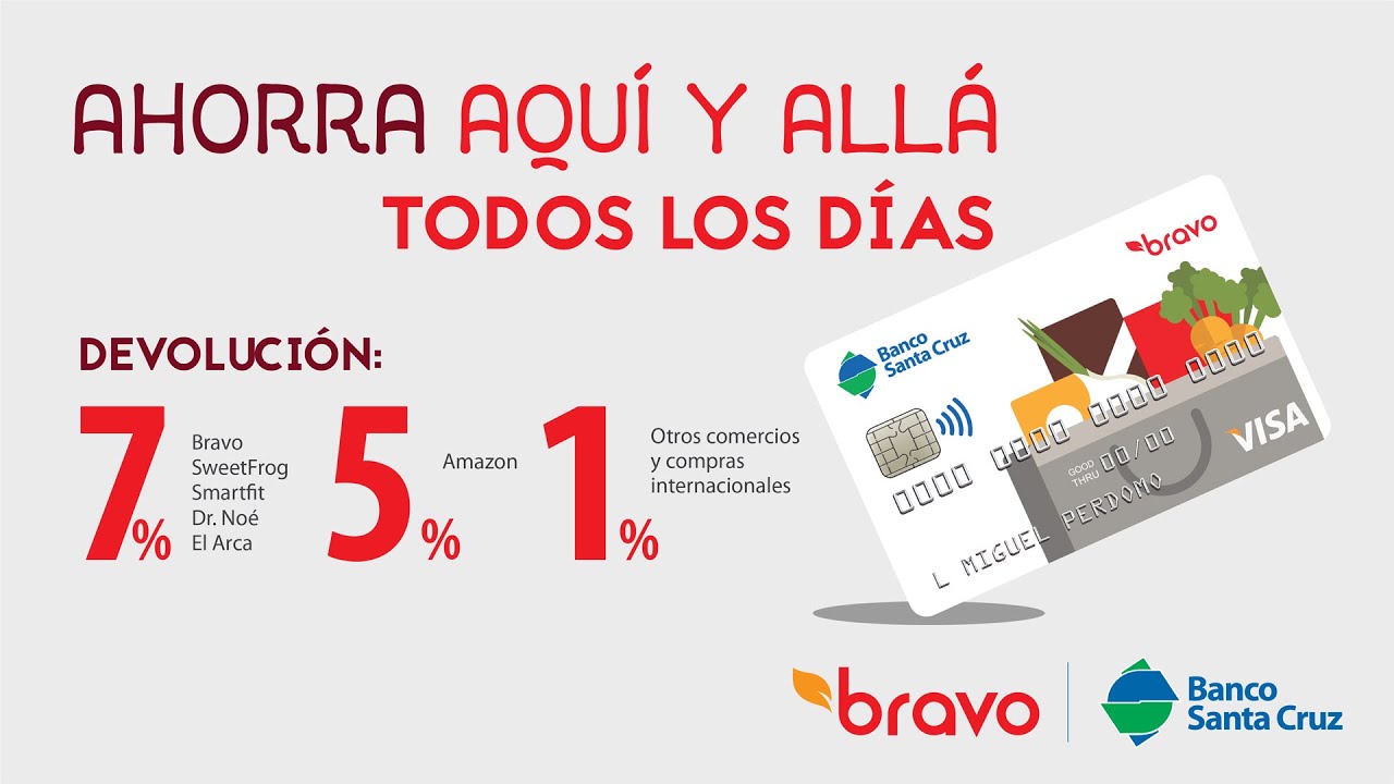 Tarjeta de crédito Visa Bravo Santa Cruz - YouTube