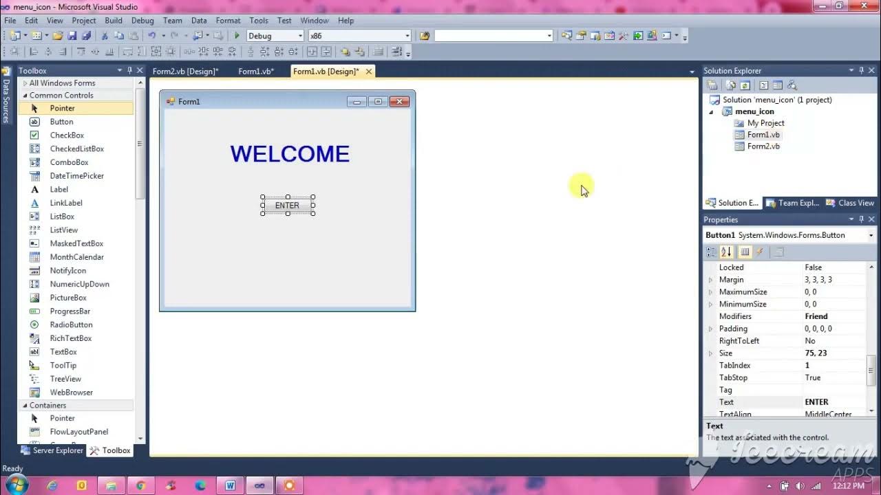 How to show and hide form in VB Net - YouTube