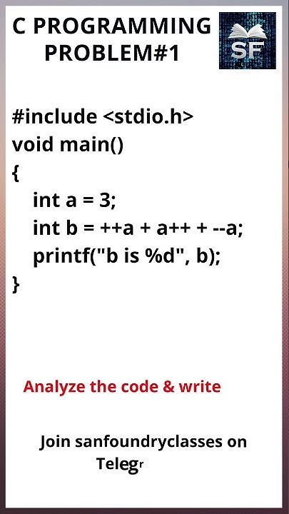 C Language Problem 1 | Sanfoundry | #Shorts - YouTube