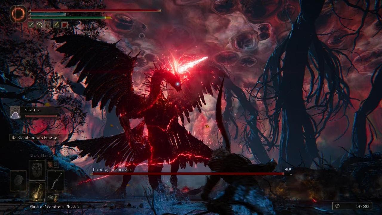 ELDEN RING Lichdragon Fortissax boss fight - YouTube