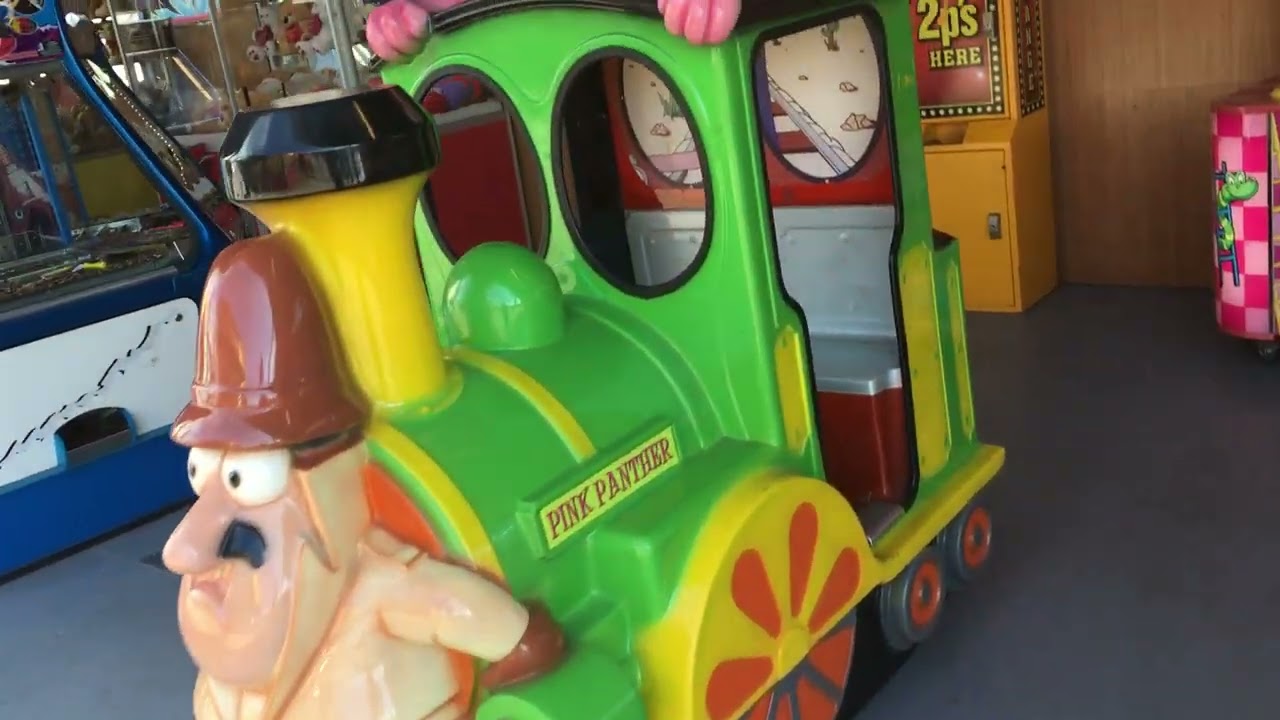 Jolly Roger Pink Panther Train Kiddie Ride (RARE!) - YouTube