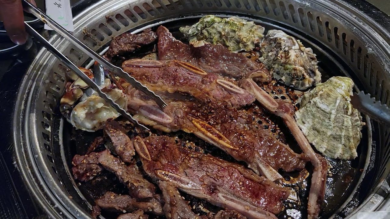 SEA POT ALL YOU CAN EAT KOREAN BBQ & HOT POT!! - YouTube