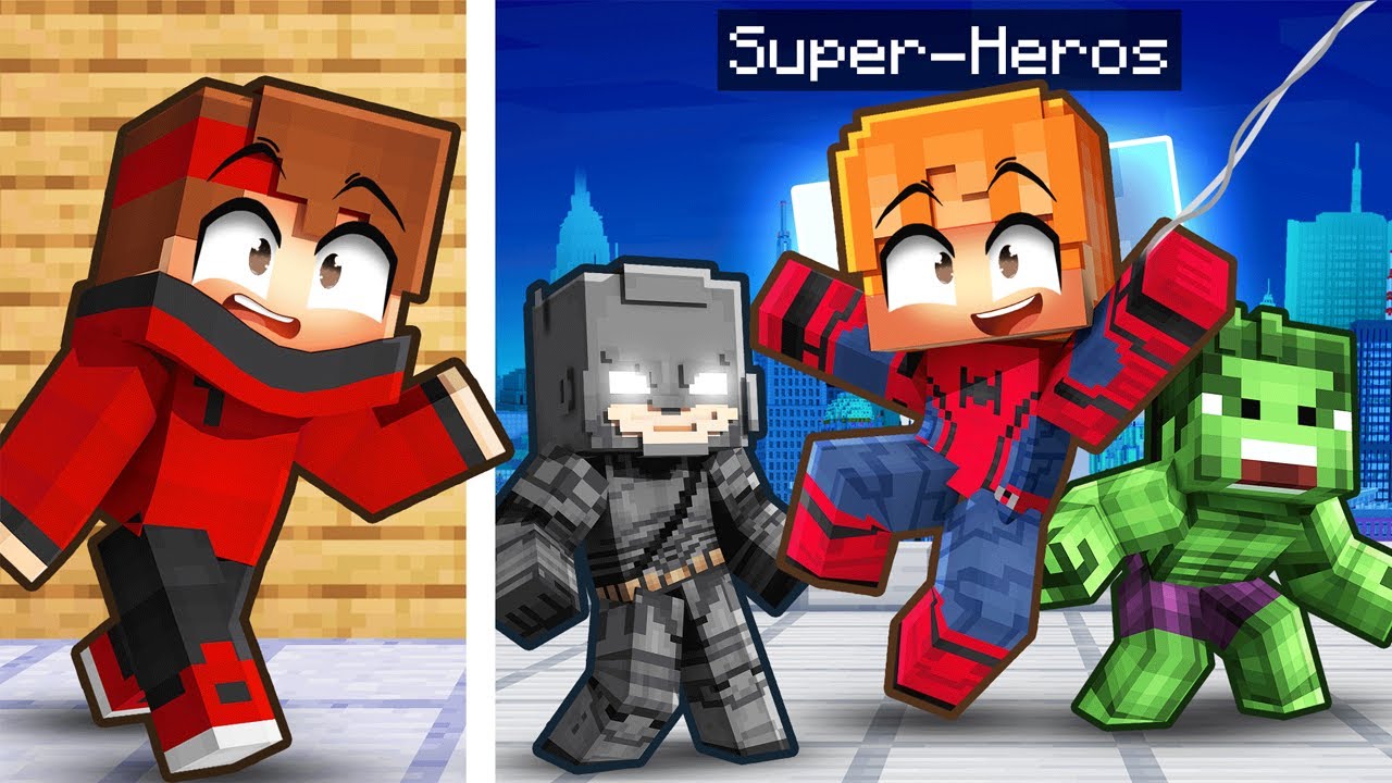 J’ai Construit une BASE SECRÈTE de SUPER-HÉROS sur Minecraft ! - YouTube