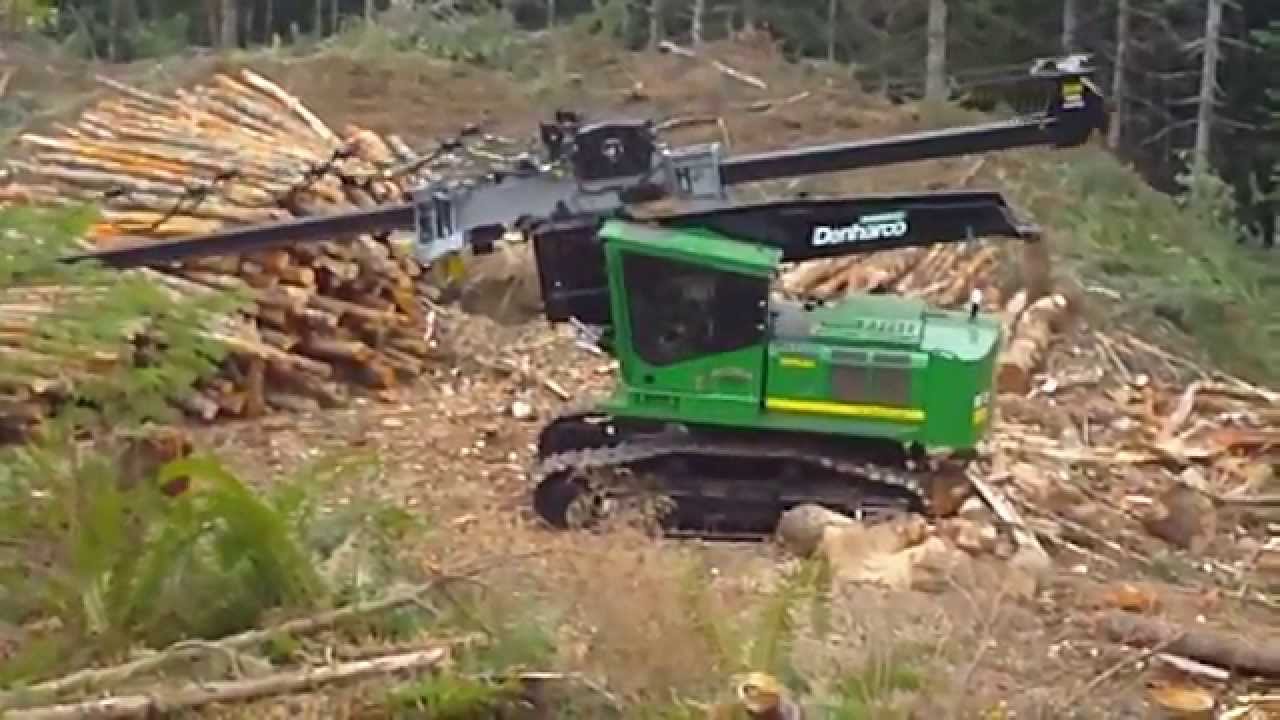 John Deere - Delimber 2954D e Denharco DM4450 - YouTube