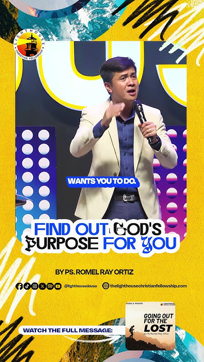 Find out God's purpose for you by Ps Romel Ortiz - YouTube