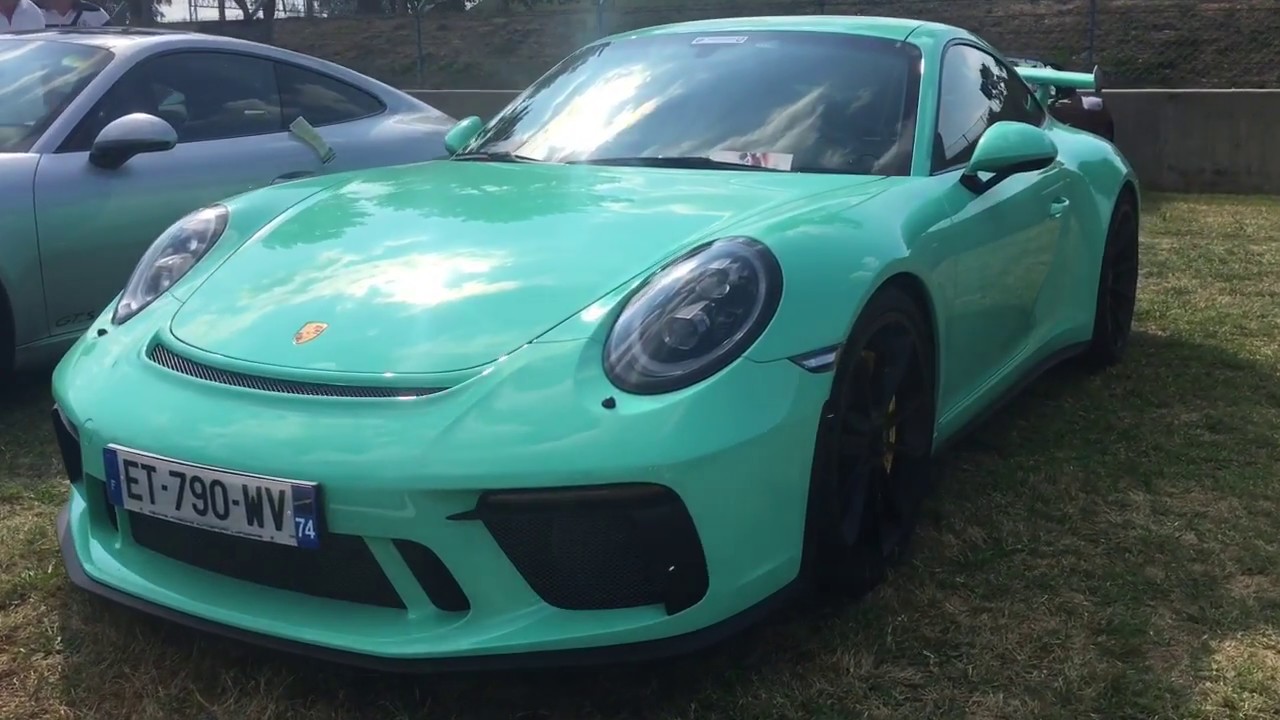 Porsche 991 GT3 mk2 Mint Green ! - YouTube