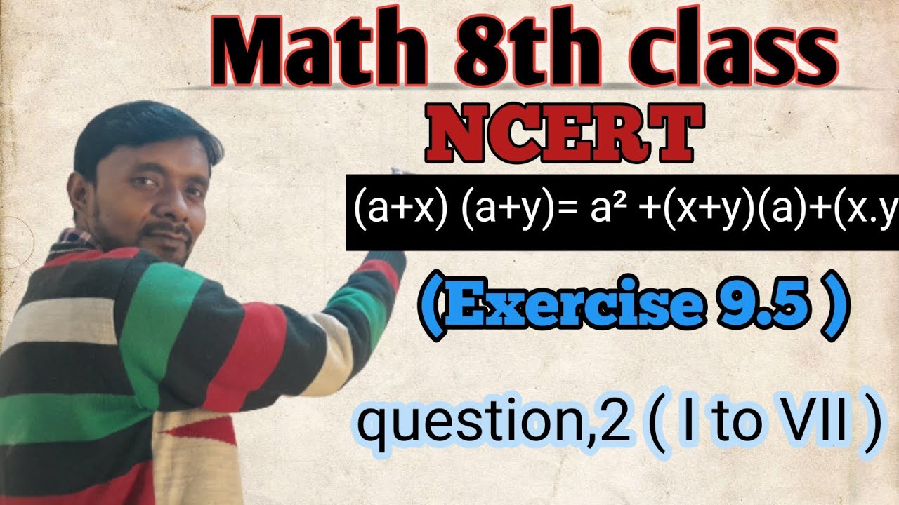 8th Class Math NCERT Exercise 9.5 question, 2 ( I to VII ) - YouTube
