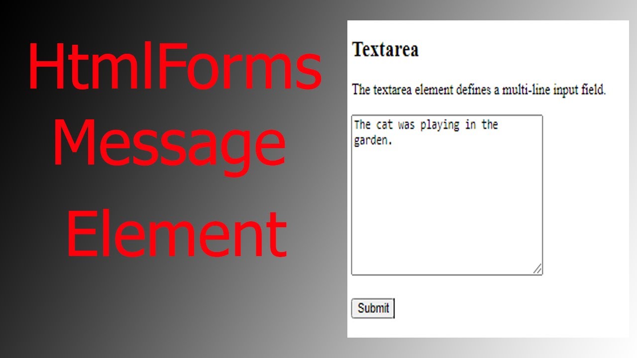 How to Create a Html Forms with Message Element (2021) - YouTube