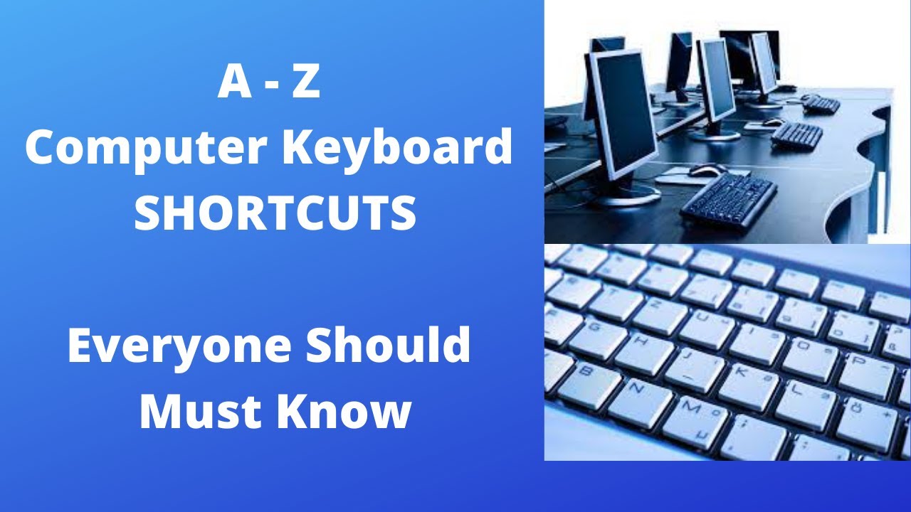 Keyboard Shortcuts everyone should must know || 2021 - YouTube