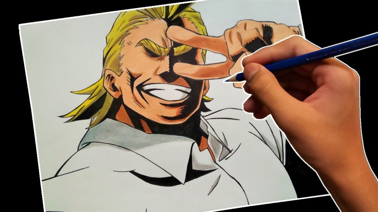 Drawing All Might - My Hero Academia - YouTube