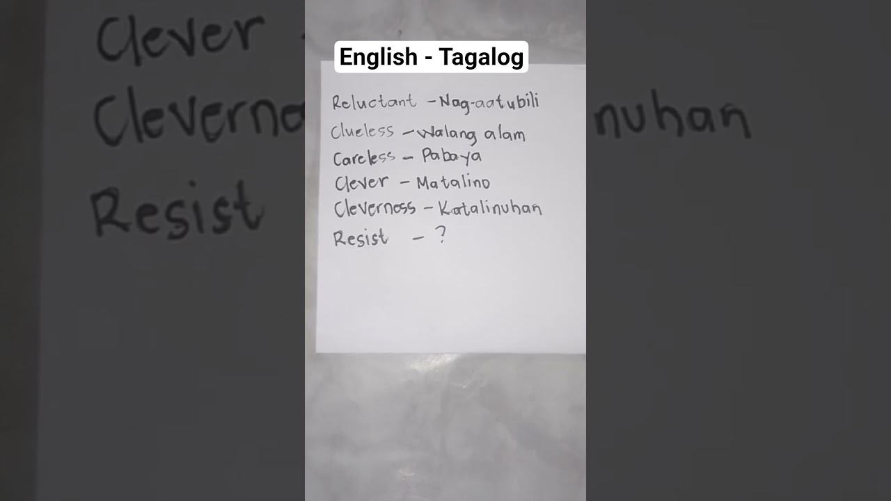 Carelessness In Tagalog