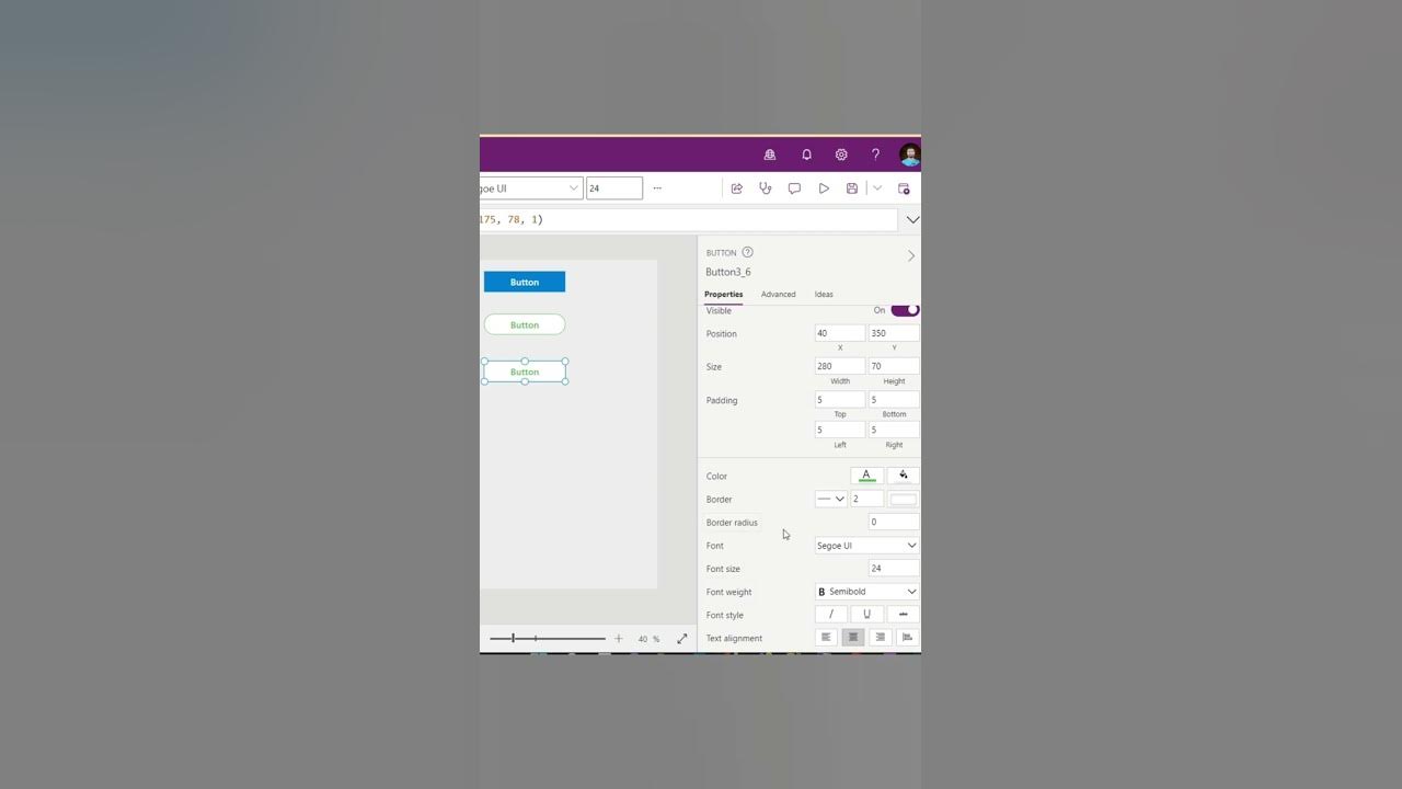 Improve Button UI in PowerApps #shorts 78 - YouTube