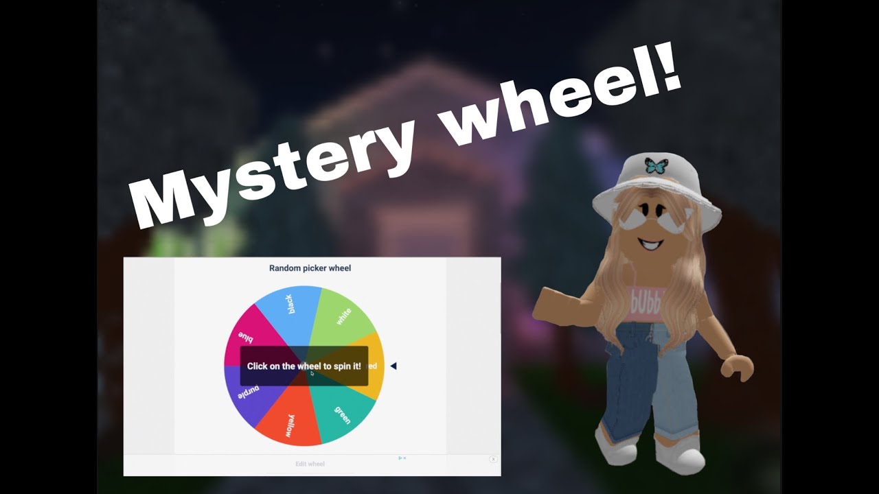 Mystery wheel decides the color in my bloxburg build! - YouTube