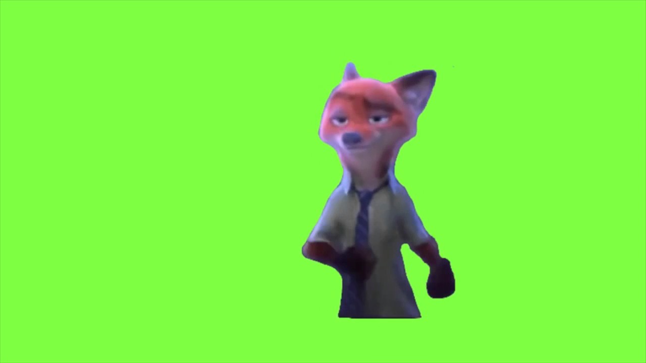 nick wilde dancing green screen - YouTube