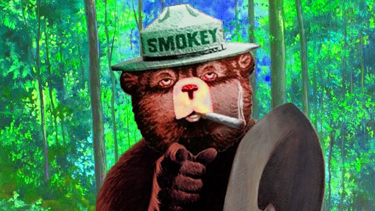 Smokey Bear is Addicted to Smoking - YouTube