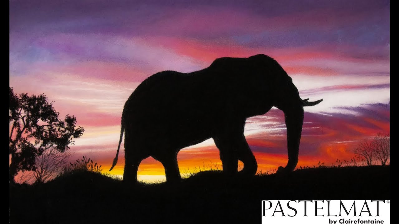 Elephant Created on Pastelmat - Clairefontaine x Jason Morgan - Gouache ...