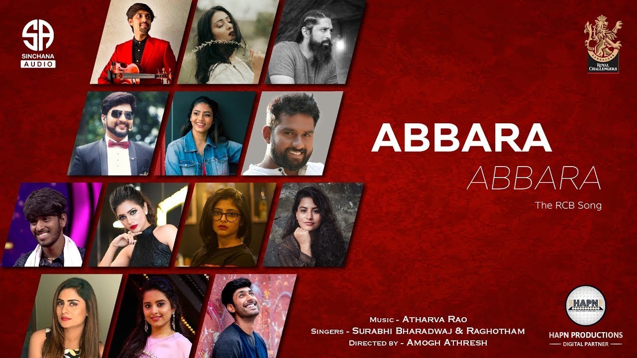Abbara Abbara - RCB song | Atharva Musical | Amogh Athresh | ft Surabhi ...