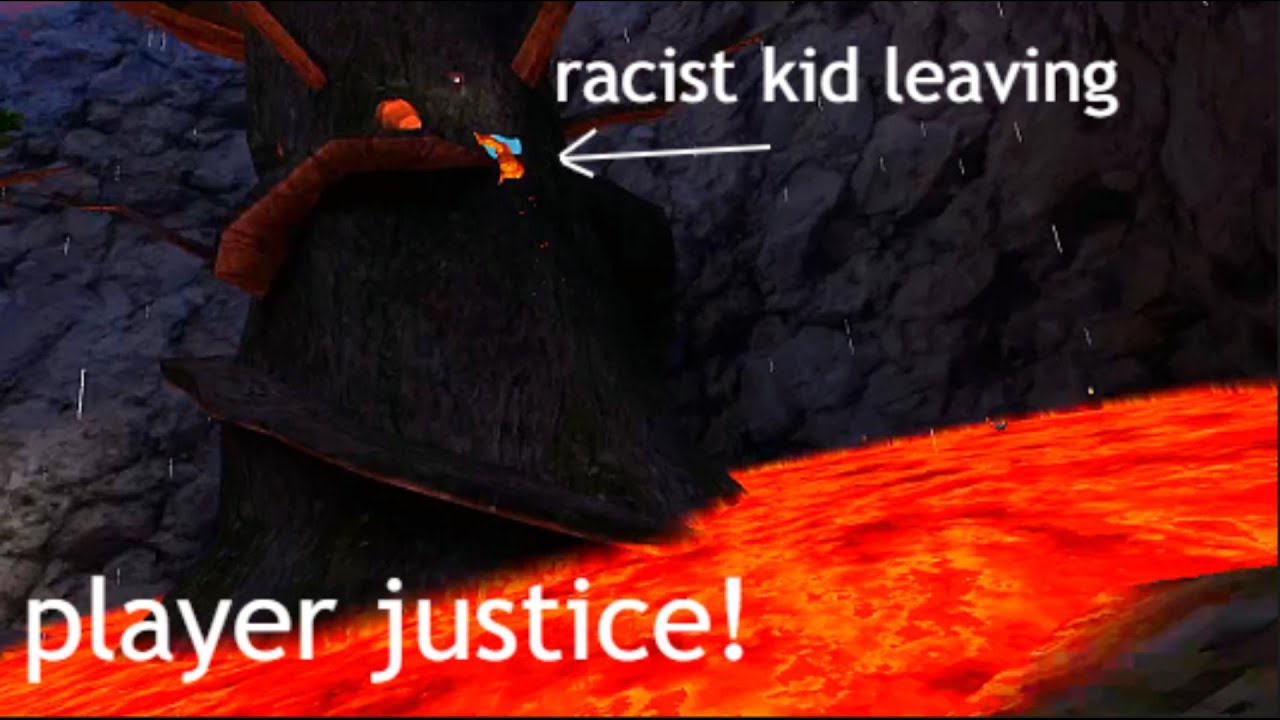racist kid tries to leave, gets stuck in lava lmao (player justice! ep ...