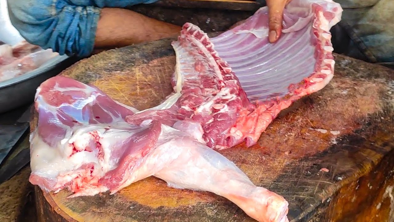 Amazing Goat Meat Cutting | Meat Cutting Skills | Halal Mutton Cutting Video - YouTube