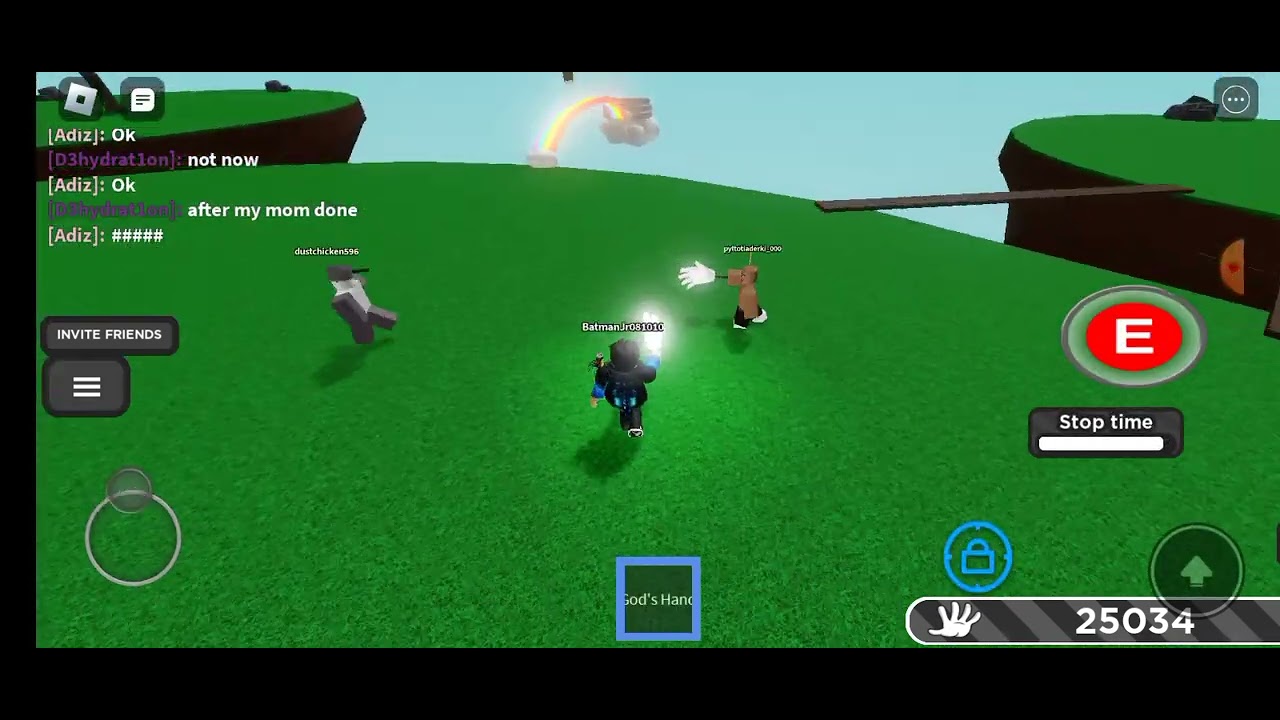 playing slap battles with Gods hand - YouTube