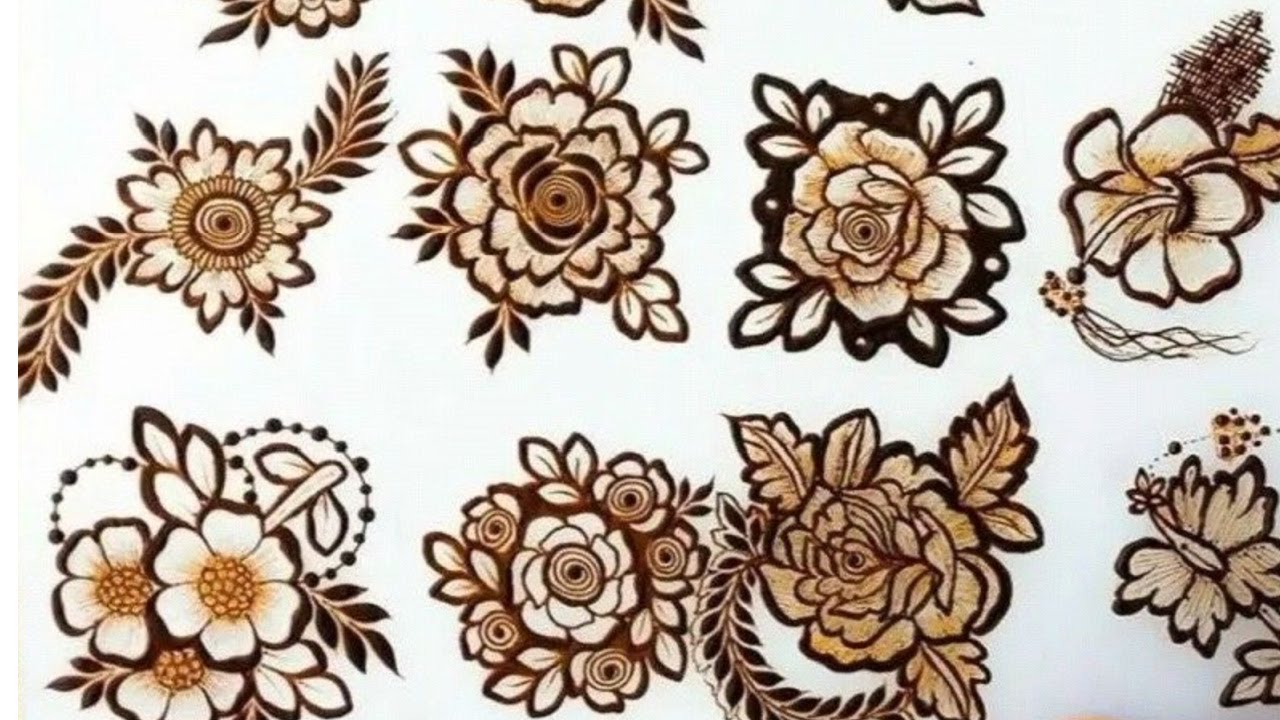 Henna Class - How to learn Mehndi for beginners. Flower practice. Henna ...