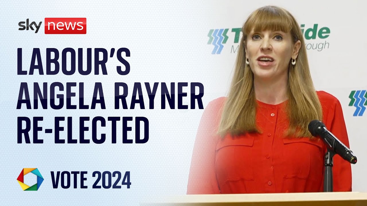 Labour's deputy leader Angela Rayner re-elected | Vote 2024 - YouTube